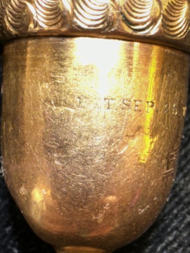 GOLD FILLED ACORN PLUG tobacco Watch Fob Casing For Propelling Pencil ...