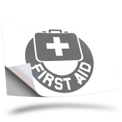 1 x Vinyl Sticker A2 - BW - First Aid Health & Safety Office #41837 ...