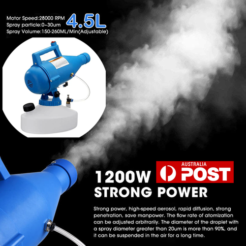 Handheld ULV Cold Fog Sanitizer Sanitizing Sprayer Disinfectant Fogger ...