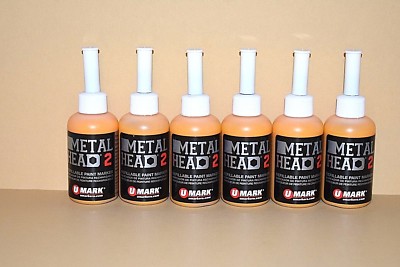 6 Metal Head Paint Marker 2 Oz Yellow Metal Marking Auto Salvage ...