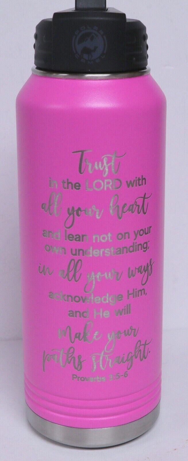 TRUST in the LORD PROV 3:5-6 ENGRAVED 32 oz DOUBLE WALL INSULATED WATER ...