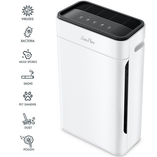 SimPure HP8 H13 HEPA Air Purifier Large Room Air Cleaner for Wildfire ...