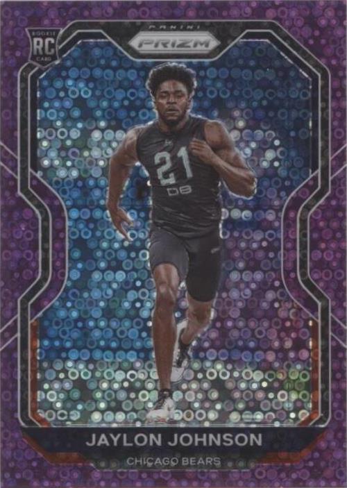 2020 Panini Prizm - Rookie Jaylon Johnson #306 Purple No Huddle Prizm ...