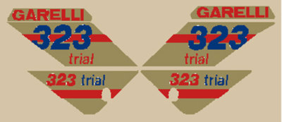 GARELLI 323 TRIAL SERIE ADESIVI STICKERS | eBay UK