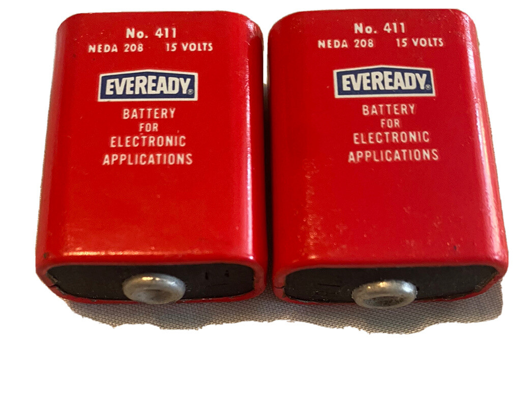 Vintage EveReady No.411 Battery Lot Of 2 | eBay
