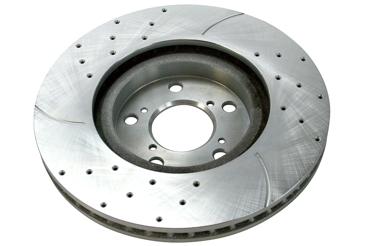 Front Drilled Slotted Brake Rotors Silver Pair 2 for Honda Odyssey ...