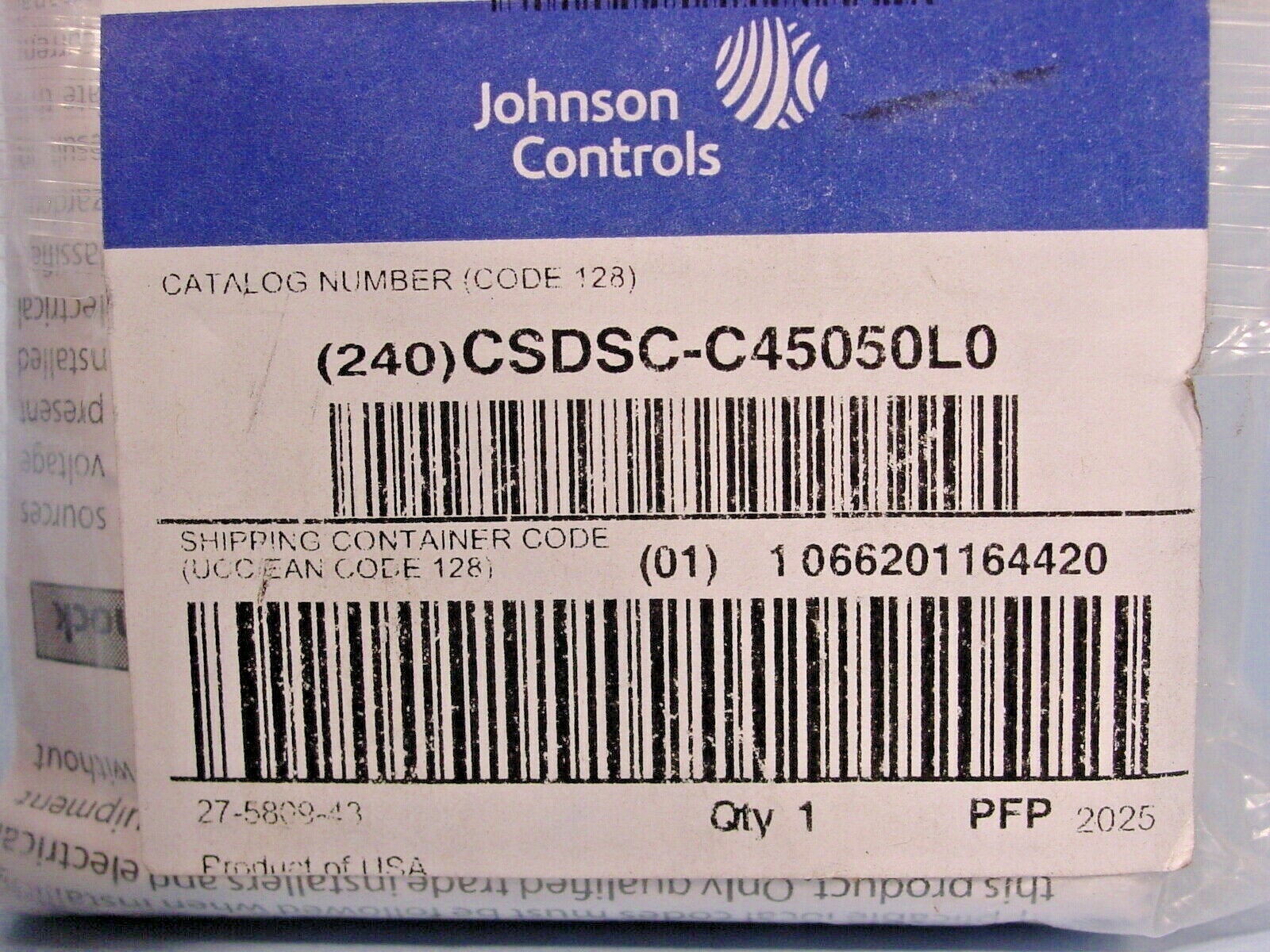 Johnson Controls Csdsc-c45050l0 Current Switch Split Core Adjustable 0.45a-50a for sale online ...