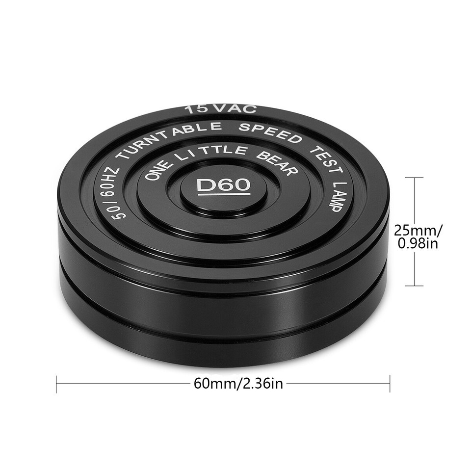 50/60Hz Stroboscopic Speed Strobe Light+Tachometer Disc for Turntable ...