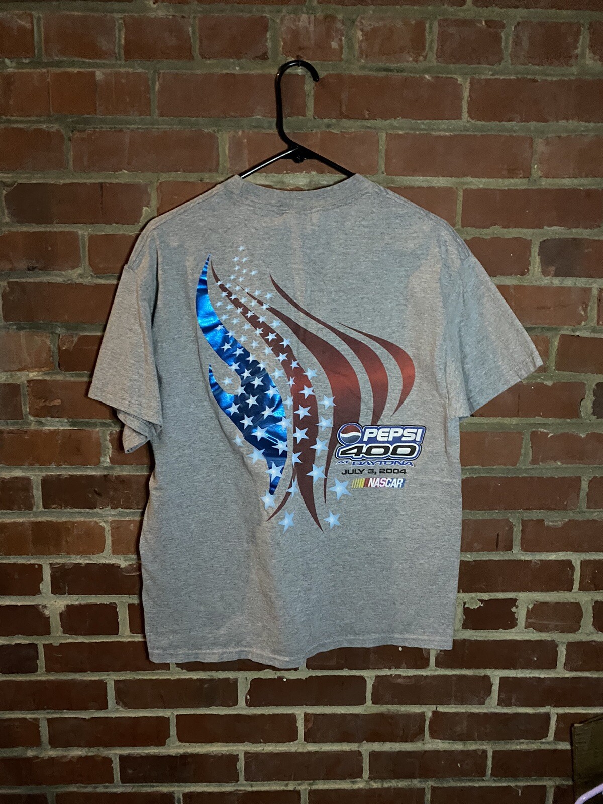 Pepsi Nascar Race Racing Gray Shirt Size Large Dayton… - Gem