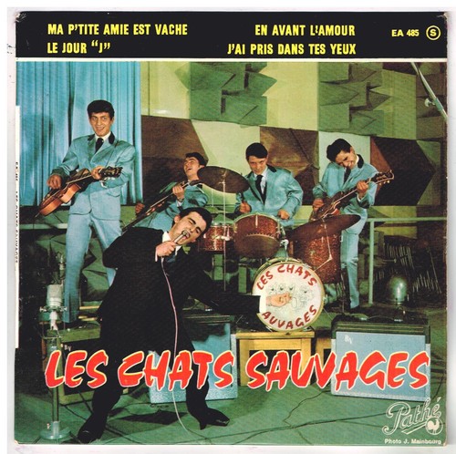 Les CHATS SAUVAGES Ma p'tite amie est vache avec langette 7" 45 tours ...