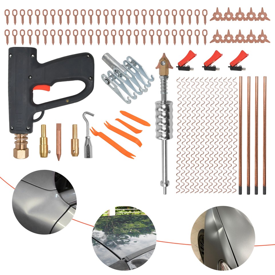 95pc Stud Welder Dent Puller Kit Car Body Panel Dent Spot Welding ...
