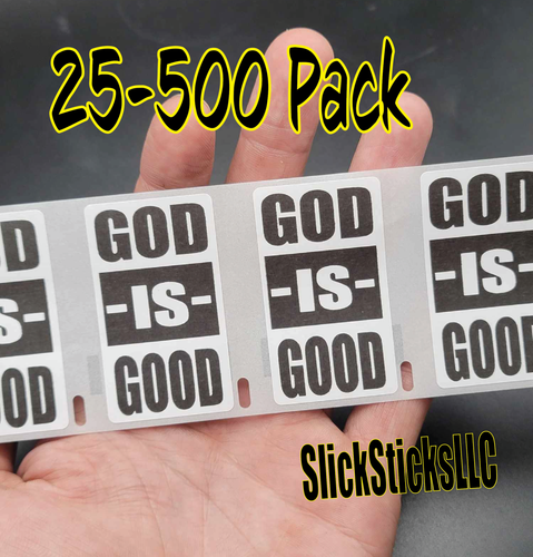 "GOD IS GOOD" Stickers 25-500Pack decal labels sticker jesus bulk ...