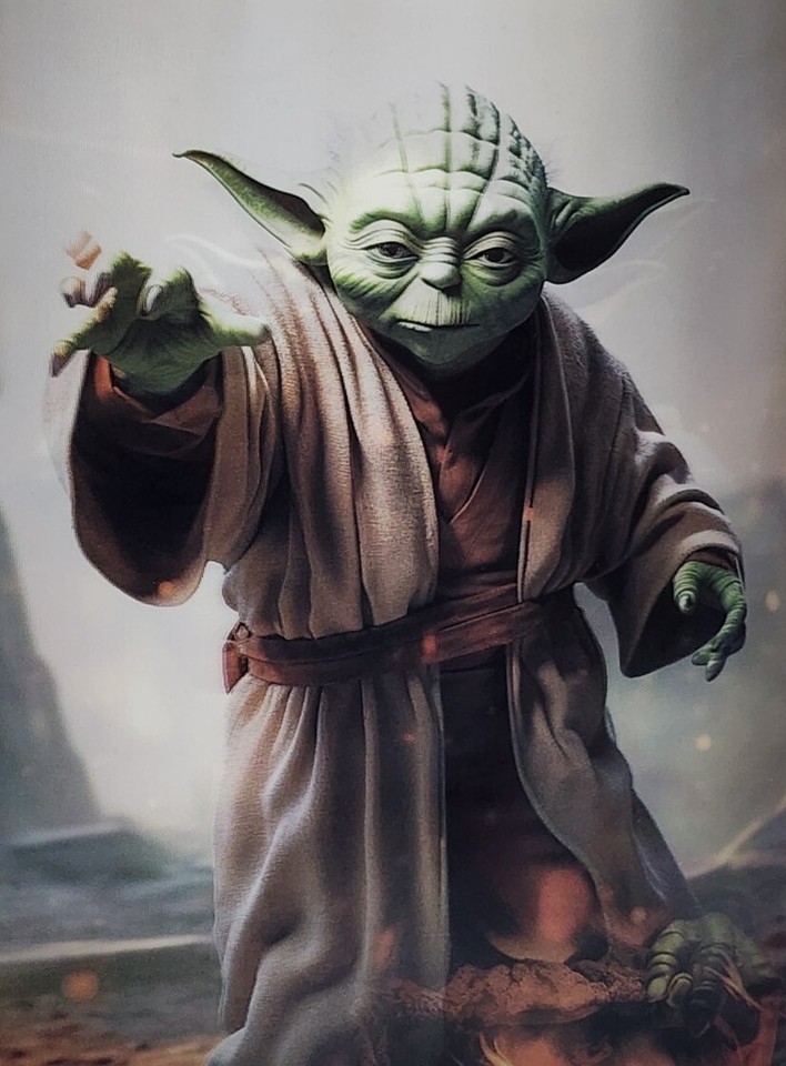 Jedi Master Yoda Star Wars ROTS Lenticular/3D Poster 🔥 🔥 🔥!! | eBay