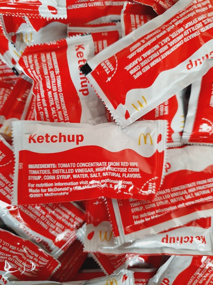 McDonalds Lot of 50 Fast Food Ketchup Catsup Condiments Sauce Packets ...