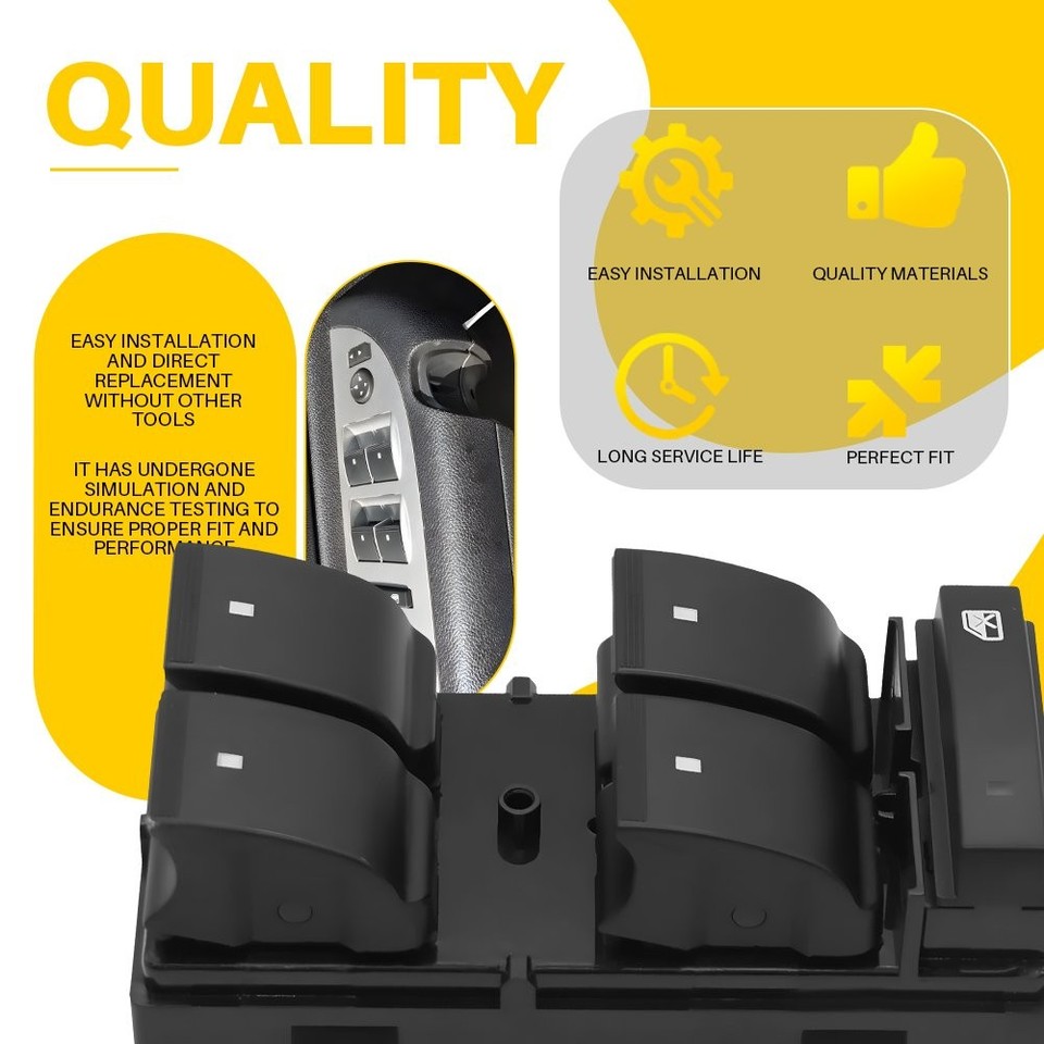 Front Mirror Switch Power Window + Door Lock Switch For Silverado 2007 ...