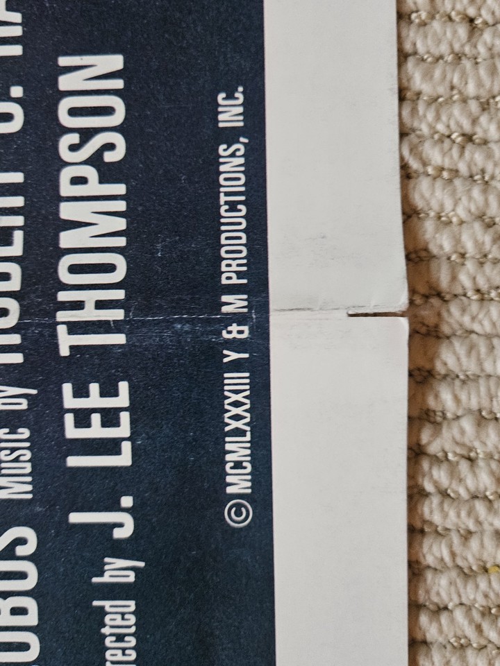 10 TO MIDNIGHT 1983 Original ONE SHEET 27x41 movie poster CHARLES ...