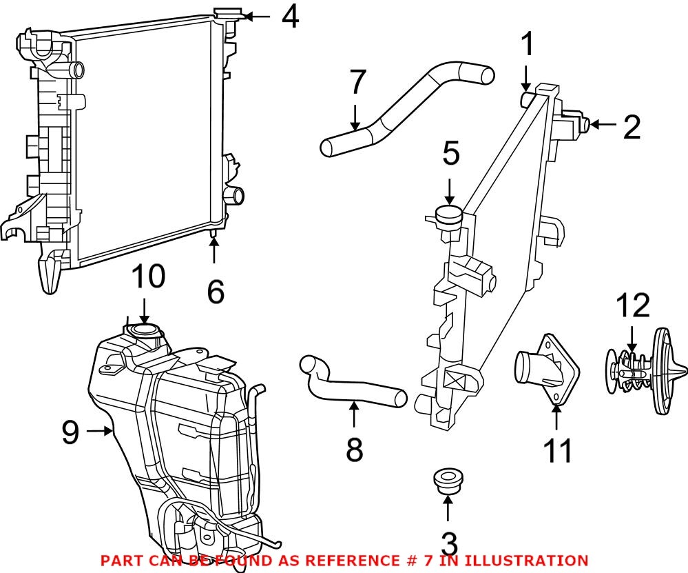 Genuine Mopar Radiator Coolant Hose 55056771AD | eBay