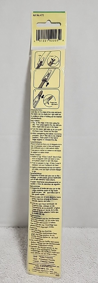 Clover easy loop turner for tubes, cords, drawstrings sewing crafts | eBay