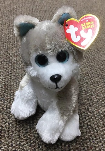 TY BEANIE BABIES Sledder Husky Dog NWT. Birthday Dec.22.2011.* Smoke ...