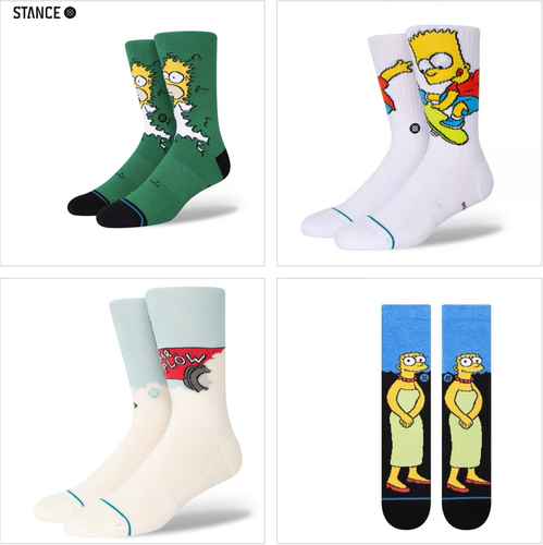 Stance x The Simpsons Marge/HOMER/MR. PLOW CREW SOCK UNISEX Seamless ...