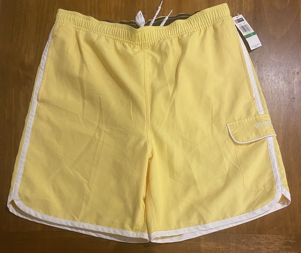 Chaps Mens Swim Yellow Trunks Size L NWT | eBay