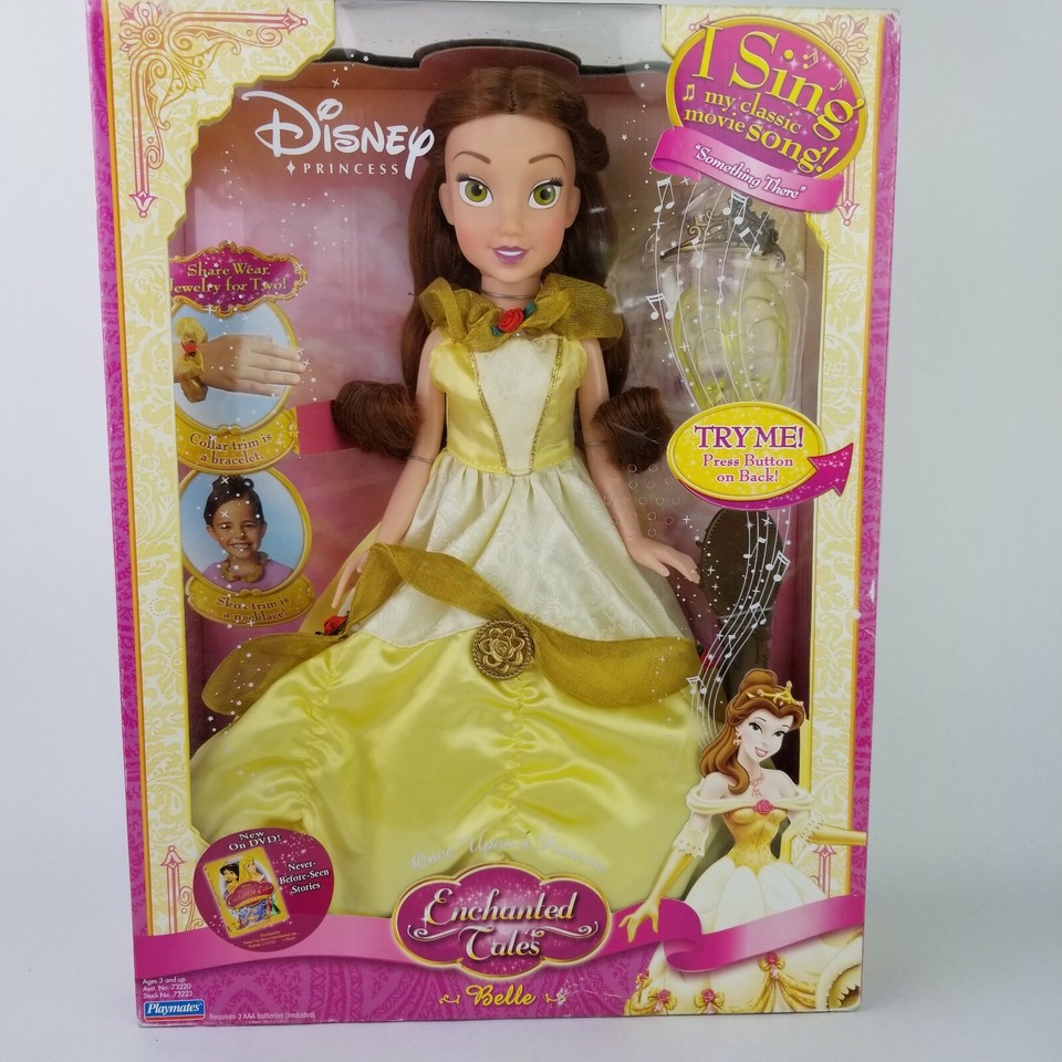 NEW 2007 Disney Princess Enchanted Tales Belle 15" Doll Sings Playmates ...