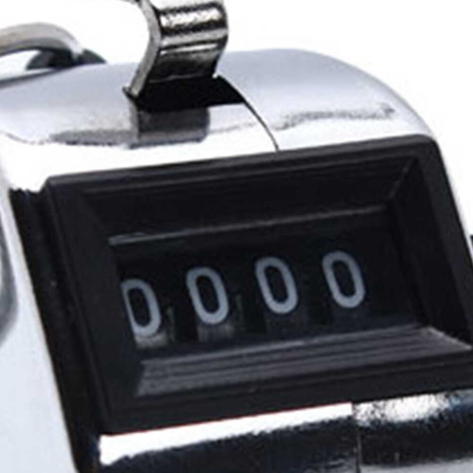Metal Handheld Tally Counter 4-Digit Number Count Clicker Counter Hand ...