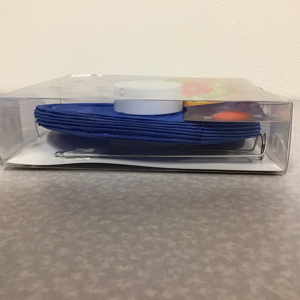 Linens & Things Vintage New 8” Blue Hanging Paper Lantern With Battery ...