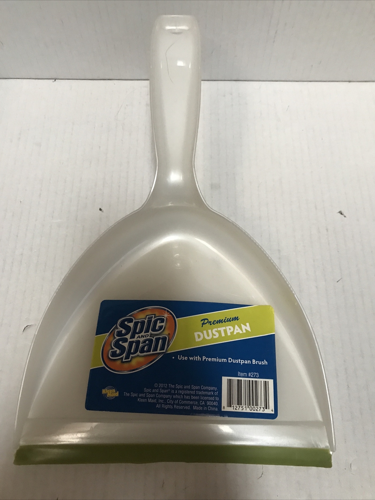 8" Spic and Span Dust Pan Premium Dustpan With Rubber Floor Seal Lip ...