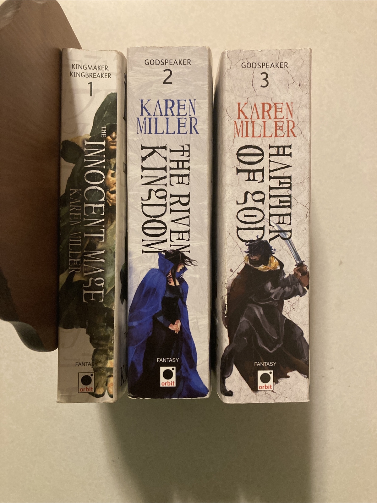 Karen Miller Lot Of 3 books Kingmaker Book 1and GodSpeaker Books 2&3 ...