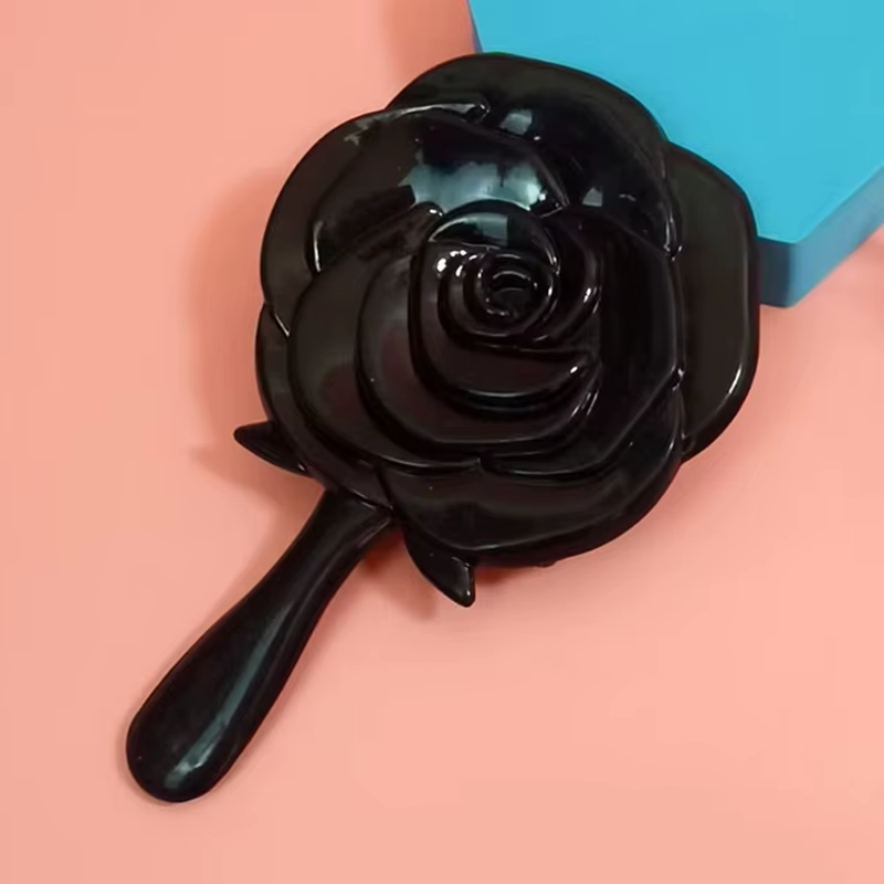 Handheld Vanity Mirror Vintage Rose Makeup Mirror Hand Mirror Pocket ...