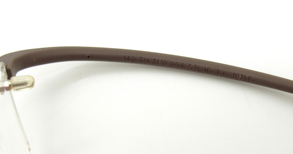 Tag Heuer Brown Silver Rectangle Rimless Eyeglasses Frames France ...