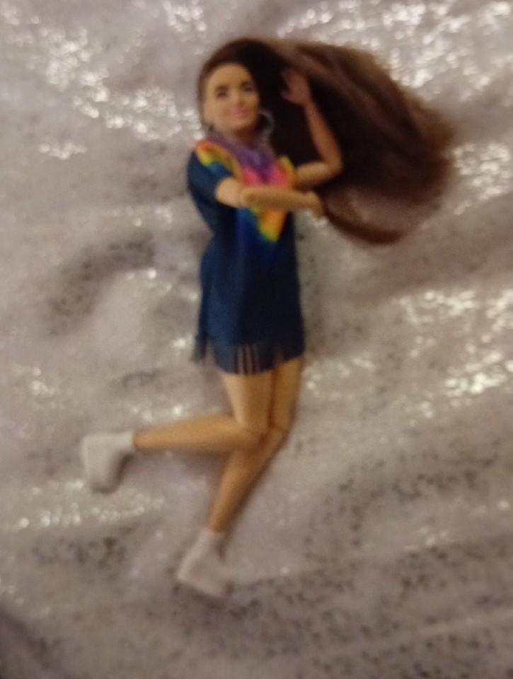 Mattel Barbie Brunette Fashionista Curvy Doll Original Outfit & Shoes ...