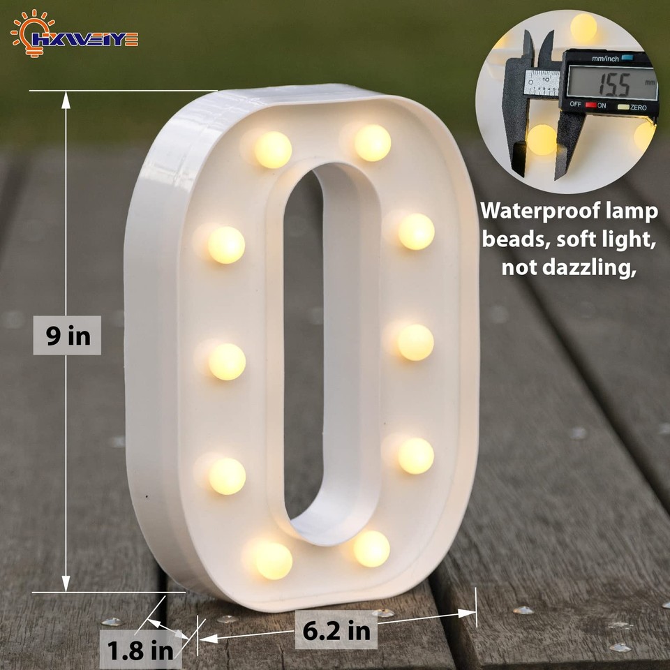 Light Up Letters Marquee Letters Light Sign 26 Alphabet and 10 Number ...