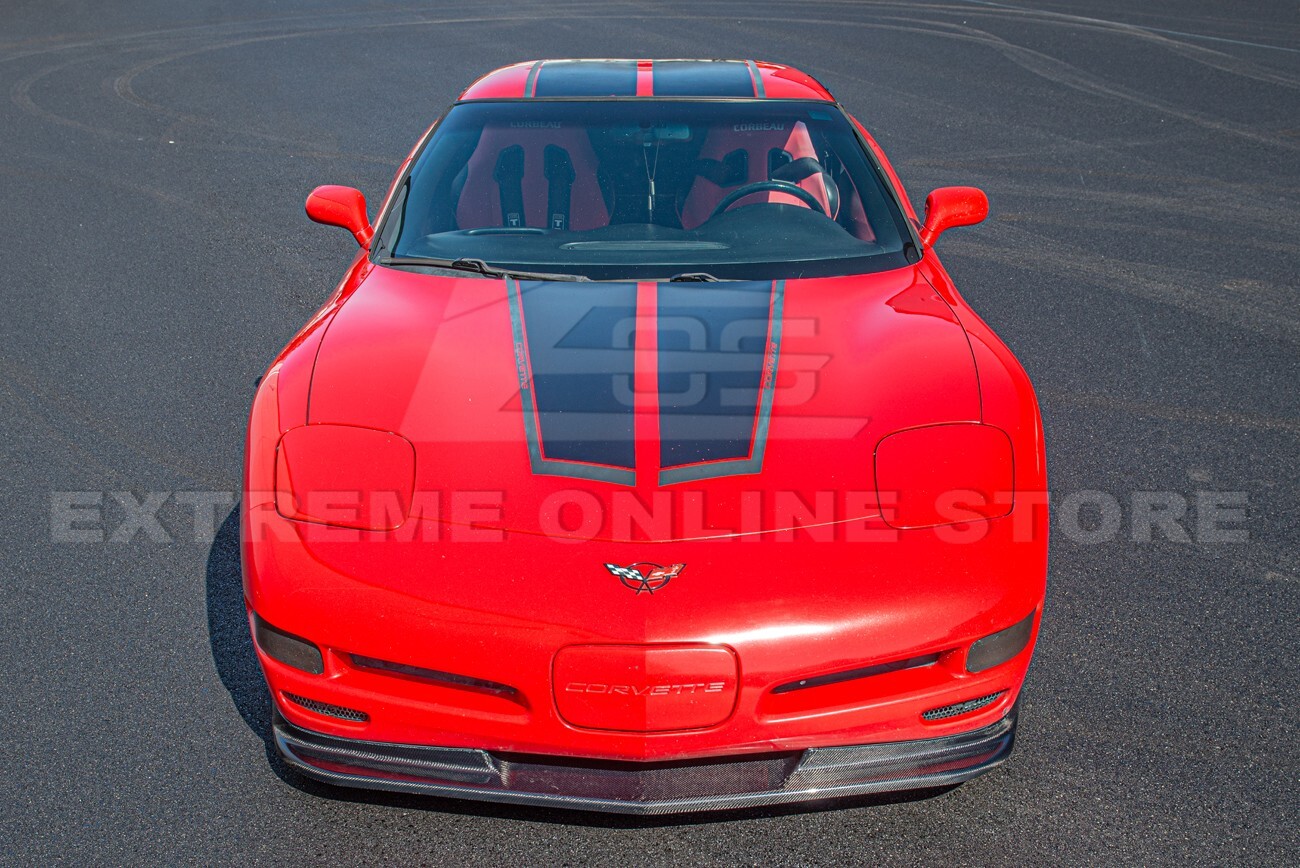 For 97-04 Corvette C5 | Performance Carbon Fibe Front Bumper Vented Lip ...