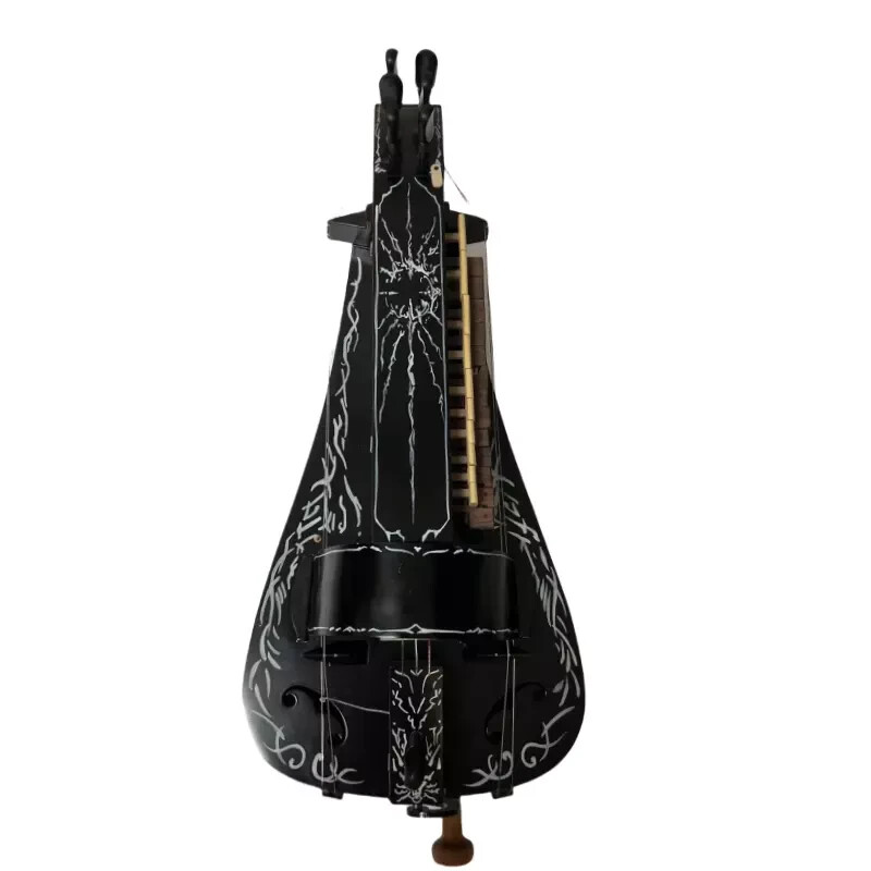Black Hurdy-gurdy, 6 strings 24 keys Hurdy Gurdy, pretty drawing.Good ...