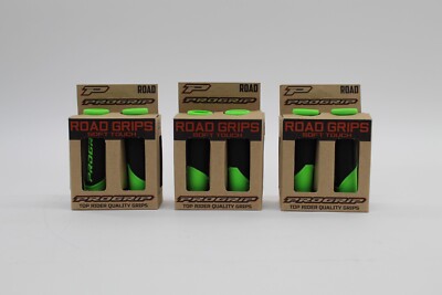 THREE PAIRS OF PRO GRIP DUO DENSITY 732 GRIPS GREEN BLACK PA073200VE02 ...