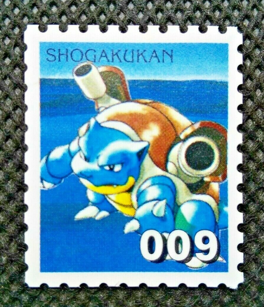 Blastoise Pokemon Stamp Card #009 Pocket Monster Shogakukan Nintendo ...