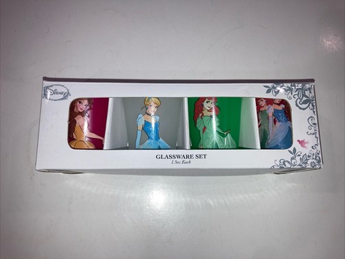 Disney Princess Glassware Set of 4 - 1.5 Oz Shot Glasses Belle Ariel ...