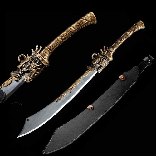 Chinese Broadsword Dragon Theme Kung Fu Dao Sword Sharp Manganese Steel ...