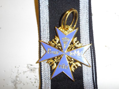 50043 WW1 Blue Blauer Max German Prussian Pour le Merite Imperial GD16 ...