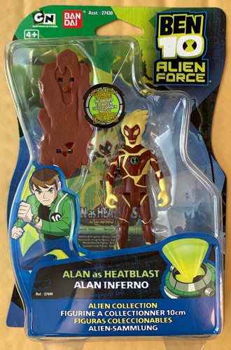 BEN 10 TEN ALIEN FORCE - ALAN AS HEATBLAST ACTION FIGURE! 4 INCH 10 CM ...