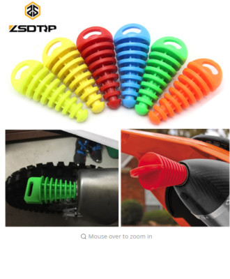 Silicone Motorcycle Dirt Bike Muffler Pipe Exhaust Silencer Wash Plug ...