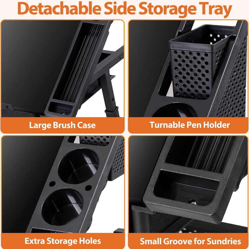 Drafting Drawing Table Adjustable Art Craft Desk with Power Outlet ...