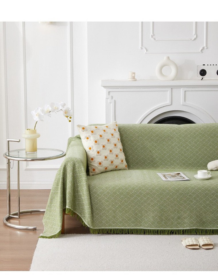Extra Large Cotton Fringed Throws for Sofa Settee Bedspread Bed Covers ...