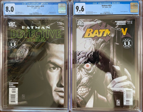 Detective Comics #818 & Batman #653 CGC 9.6/8.0 MIRRORED TWO-FACE SET ...