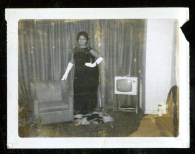 Vintage Polaroid Photo AFRICAN AMERICAN GIRL DRESSED FOR PROM LONG ...