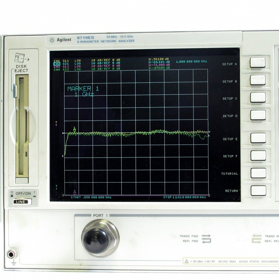 HP / Agilent / Keysight 8719ES S-Parameter Network Analyzer 50 Mhz - 13 ...