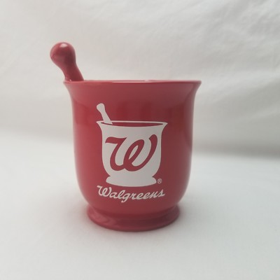 Walgreens Mortar and Pestle Red Pharmacy Coffee Cup Mug | eBay