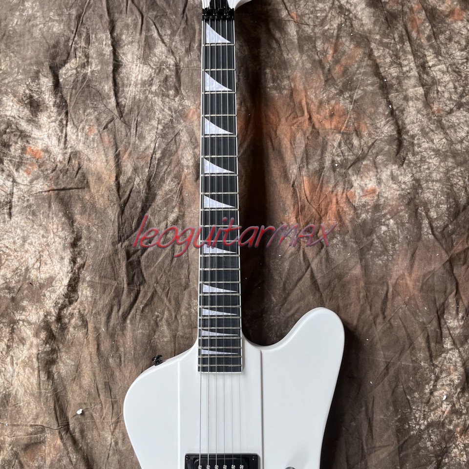 White Finish Robin Crosby bird Electric Guitar Solid Body Floyd Rose ...